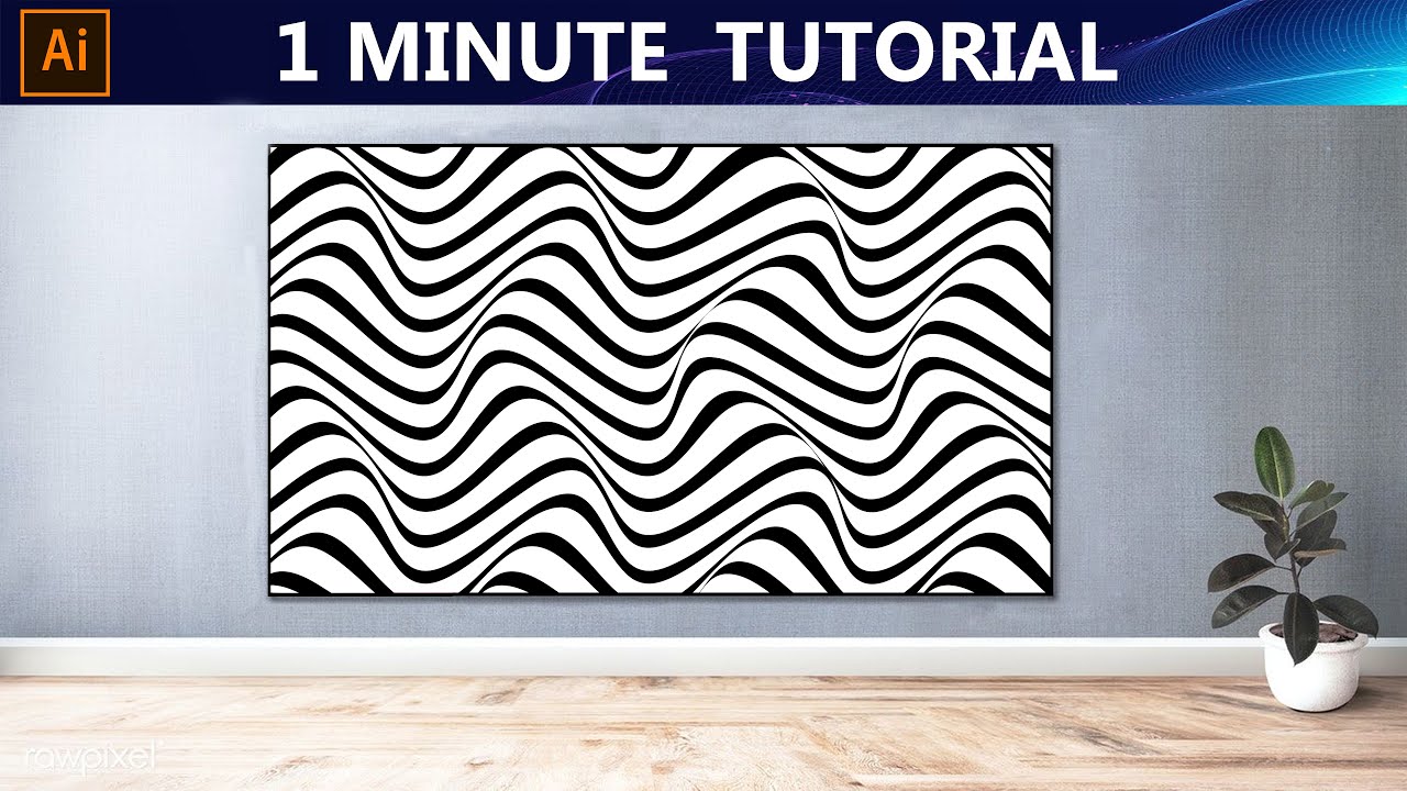 How to Create Wavy Lines Pattern Design | illustrator Tutorial 2020 for Beginners