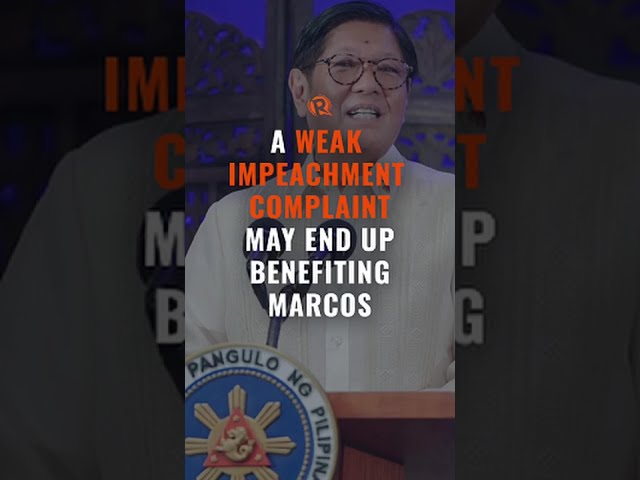 Impeachment complaint vs Marcos is flimsy, and actually benefits him