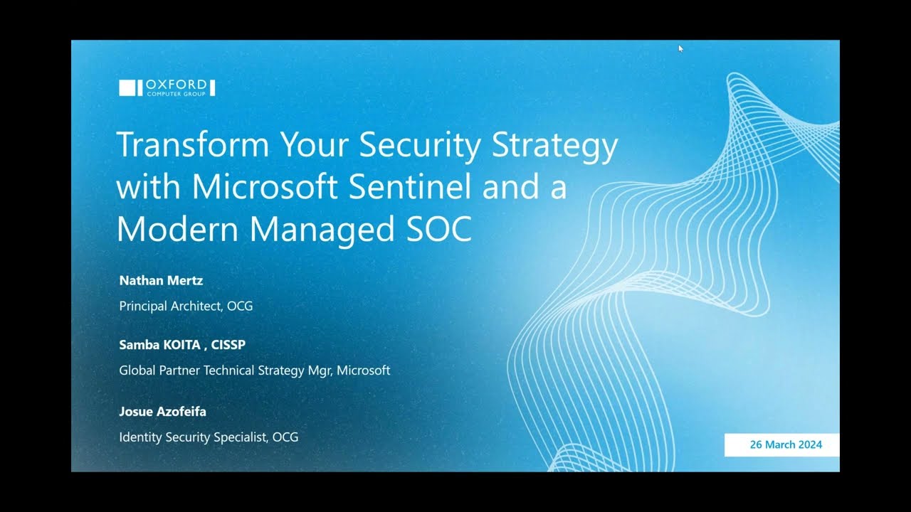 Transform Your Security Strategy with Microsoft Sentinel and a Modern Managed SOC