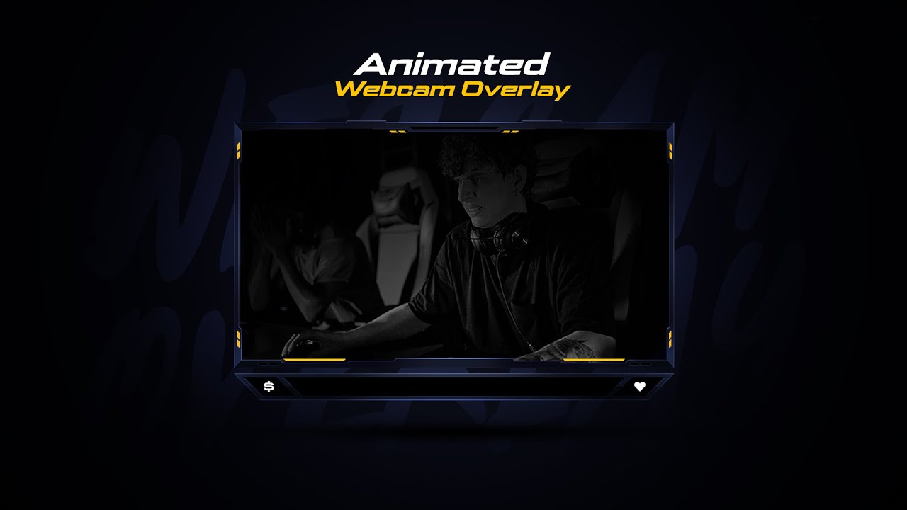 Animated Webcam Overlay for Streamers // Stream Overlay Template