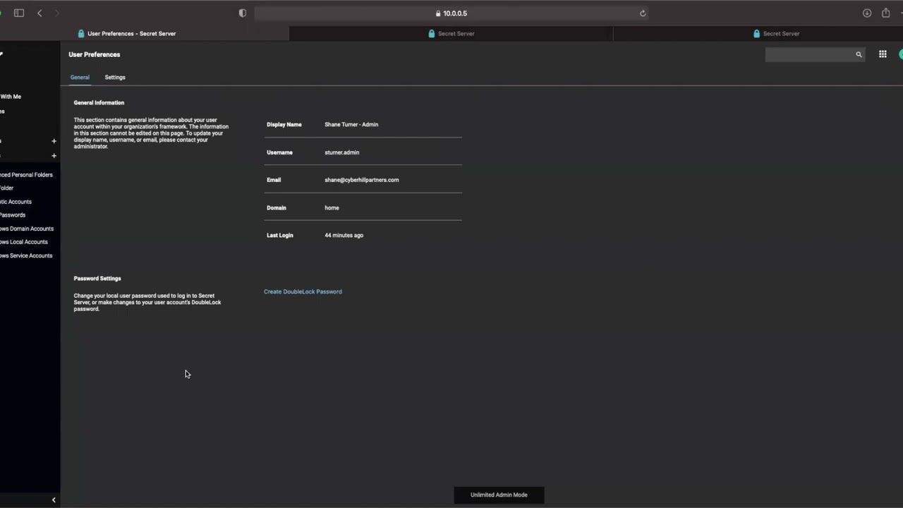 User Preferences: Secret Server Admin Tutorial Video