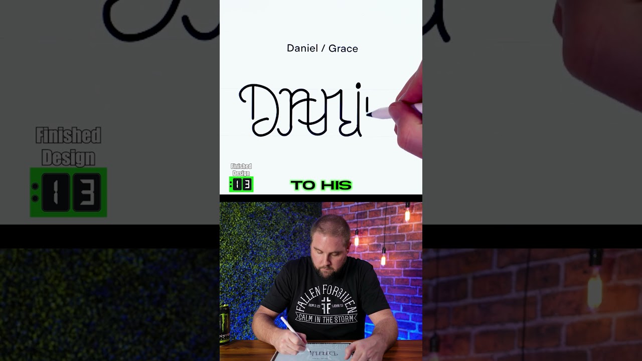 [Ep. 548] Daniel / Grace Ambigram Tattoo Design Idea By Mr. Upsidedown