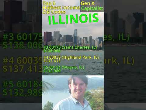 Top 5 ILLINOIS Highest Income areas by zip code.