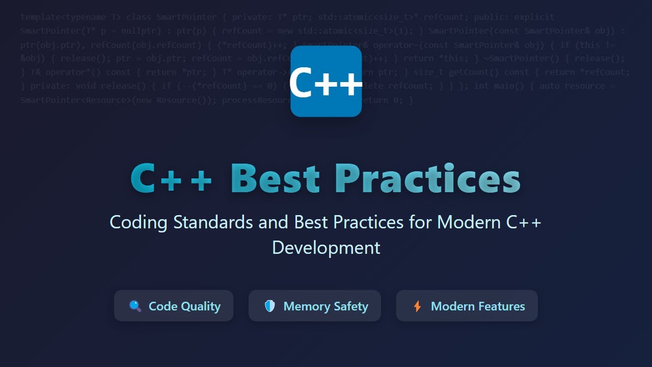 C++ Best Practices: Coding Standards for Clean & Efficient Code