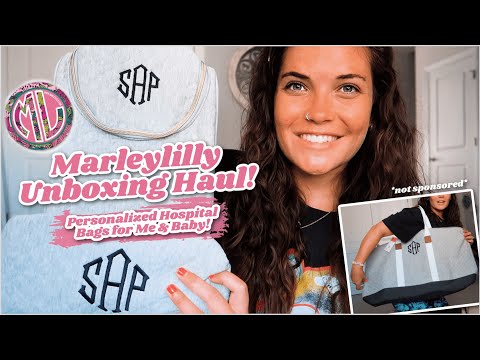 MARLEY LILLY UNBOXING HAUL + HONEST REVIEW✨ || Personalized Hospital Bags for Me & Baby!🤰🏻