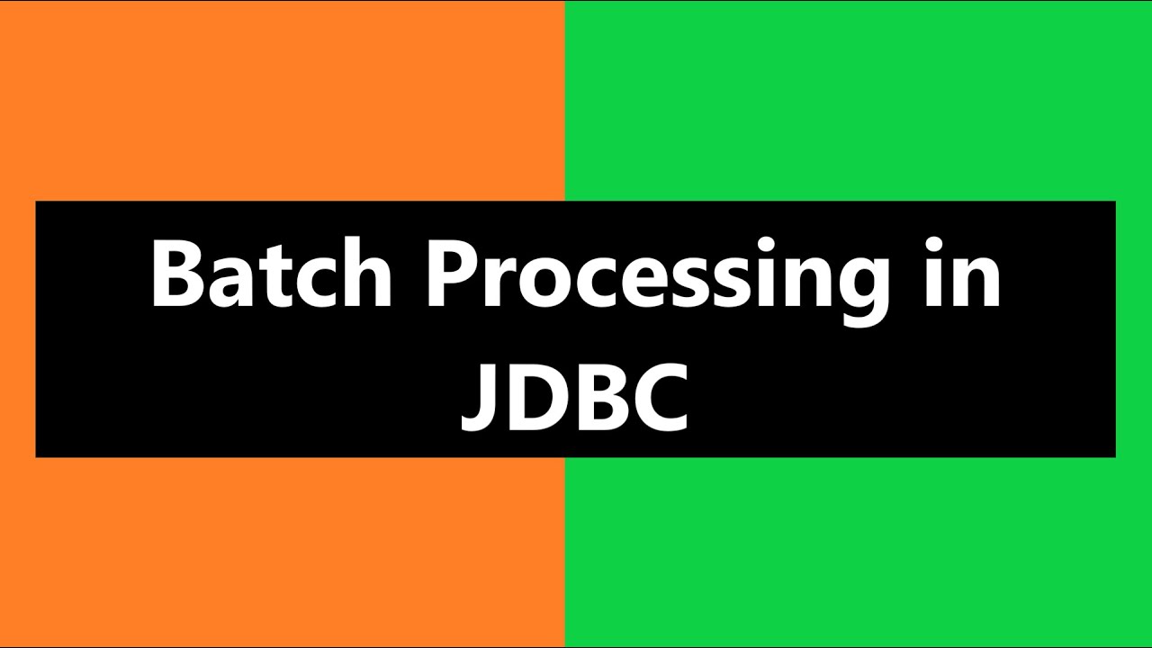 Batch Processing in JDBC | JDBC tutorial