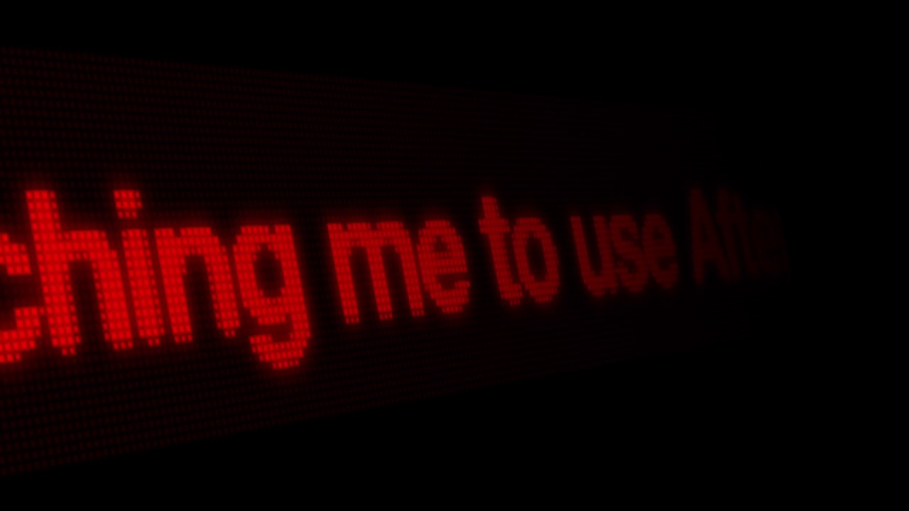 After Effects - Scrolling LED
