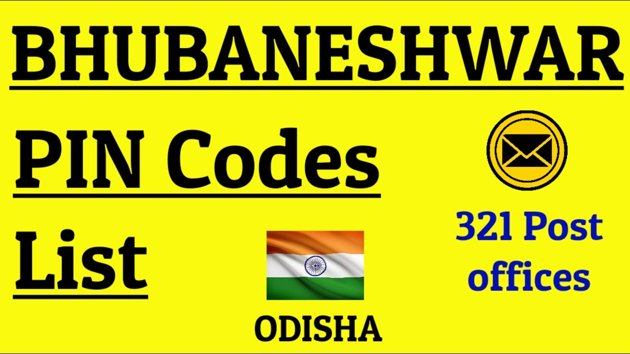 BHUBANESHWAR PIN Codes List || ODISHA || 321 POST OFFICES.