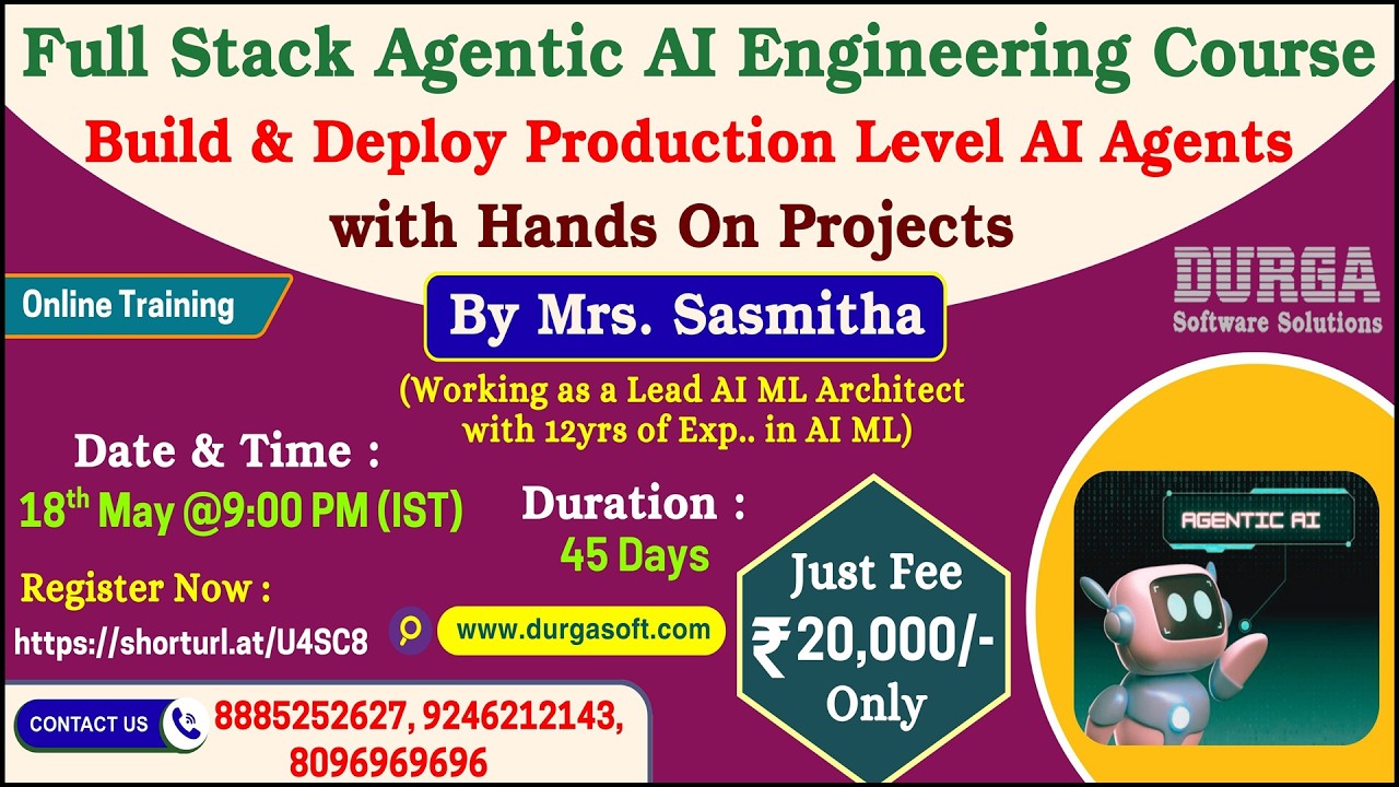 Full Stack Agentic AI Engineering Course Online Training @ DURGASOFT