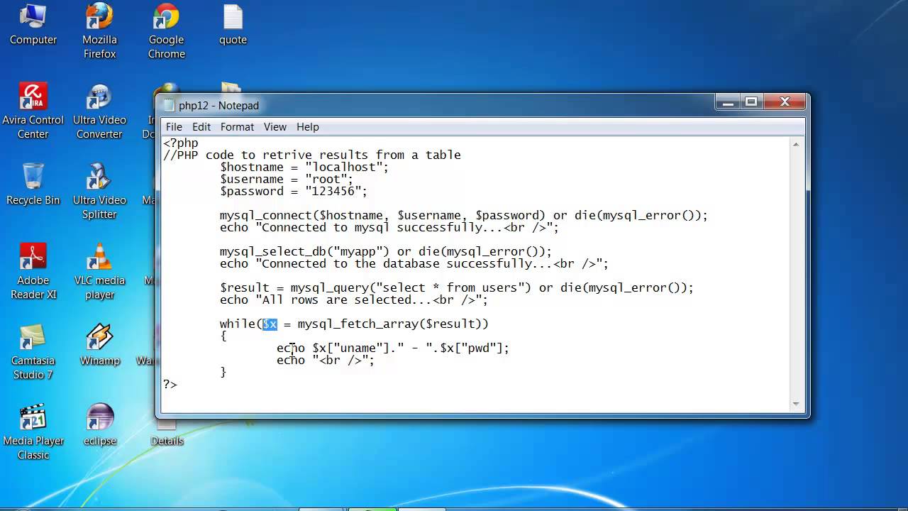 Displaying Data In A Table Using Php And Mysql Startertutorials