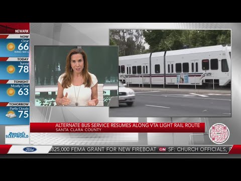 Alternate bus service resumes along VTA light rail route