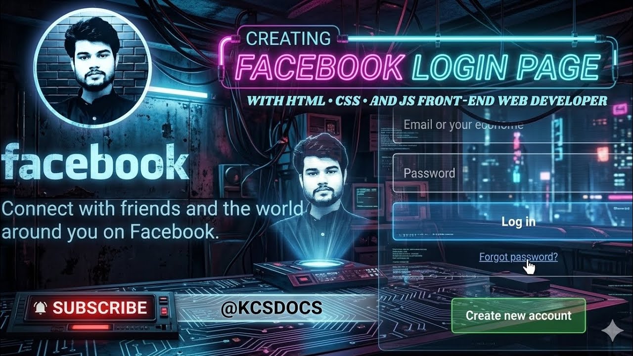 Build a Facebook Login Page Clone using HTML, CSS & JavaScript | Front-End Tutorial