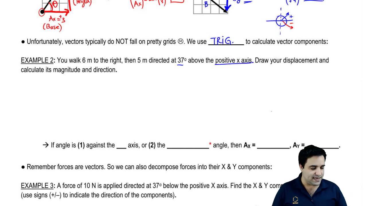 Trigonometry Decomposing Vectors