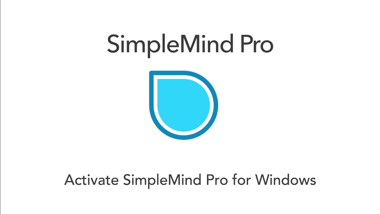 Activate SimpleMind Pro for Windows