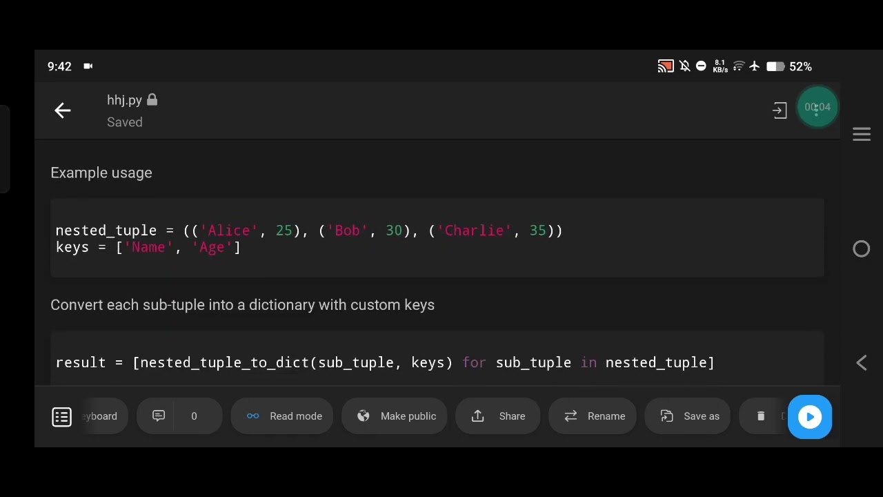 Python Program to Convert Nested Tuple to Custom Key Dictionary