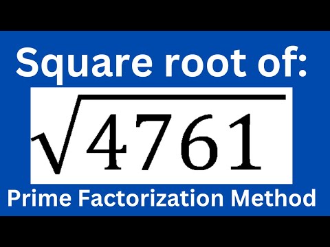 Square root of 4761 l Prime factorization method