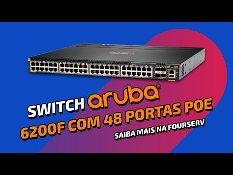 Switch HPE Aruba 6200F - JL727B - 48 Gigabit PoE 370W- 4x SFP - Layer 2 ...
