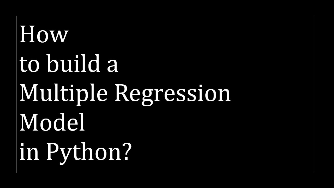 How to build a multiple regression model on stock returns in Python?