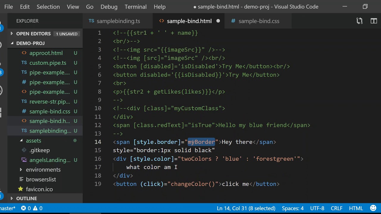 Angular 7 - Data Binding - Class and Style Binding