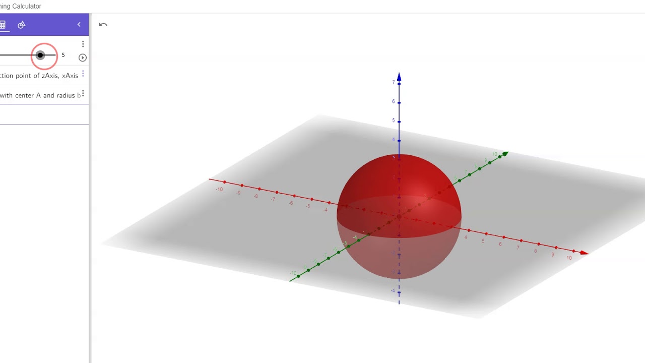 Creating Spheres with an adjustable radius