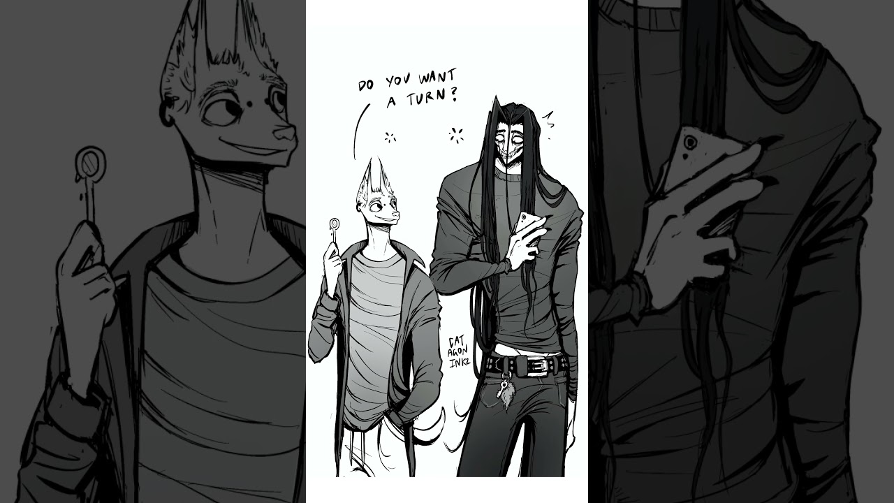 Sage can't blow... at least not well 😅 #comic #oc #funny #manga #monster #animatic