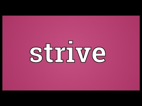 Strive Meaning