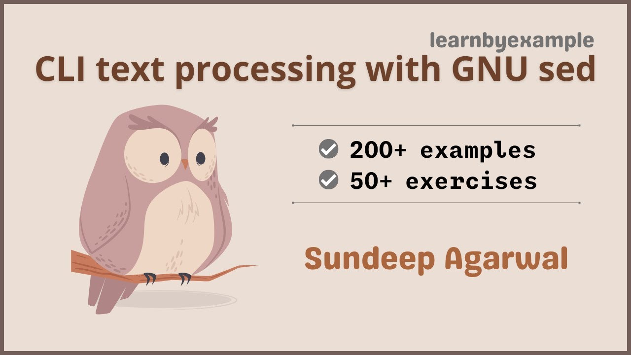 Ebook Promo: CLI text processing with GNU sed
