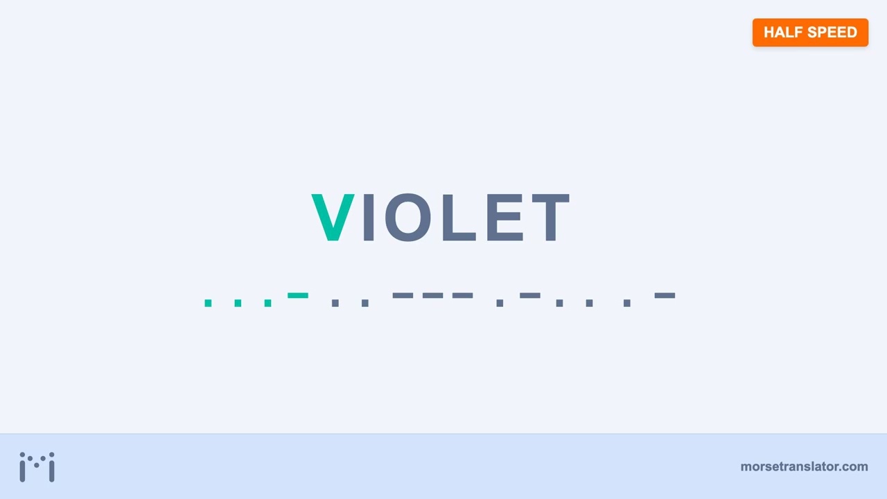 Violet in Morse code