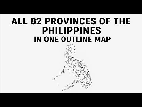 All 82 Provinces of the Philippines in One Outline Map