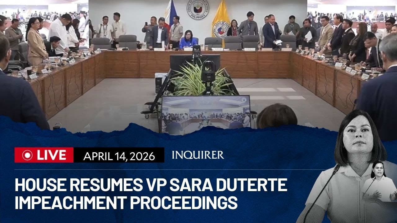 LIVE: House resumes VP Sara Duterte impeachment proceedings | April 14