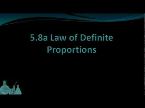 Proust's Law of Definite Proportions — Overview & Origin - Expii