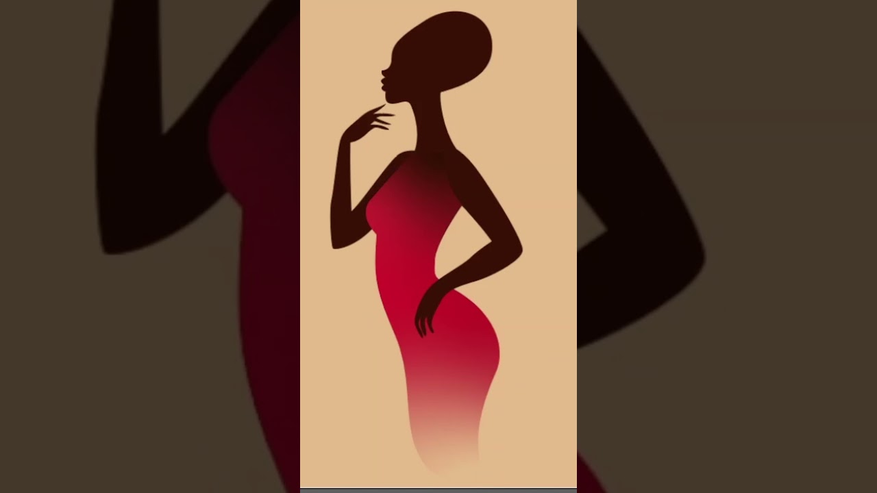 Elegant woman silhouettes, ep. 5 #vectorart #silhouette #stylized