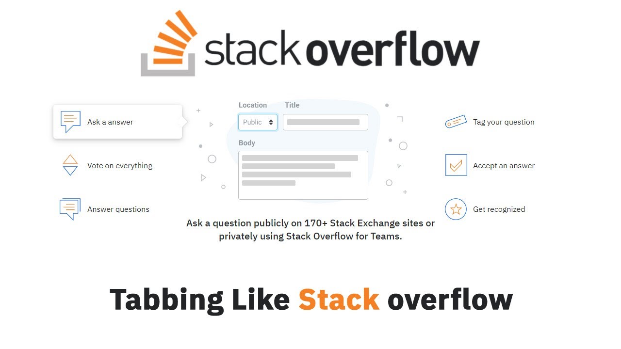 Tabbing Like Stack overflow Using Html Css And jQuery