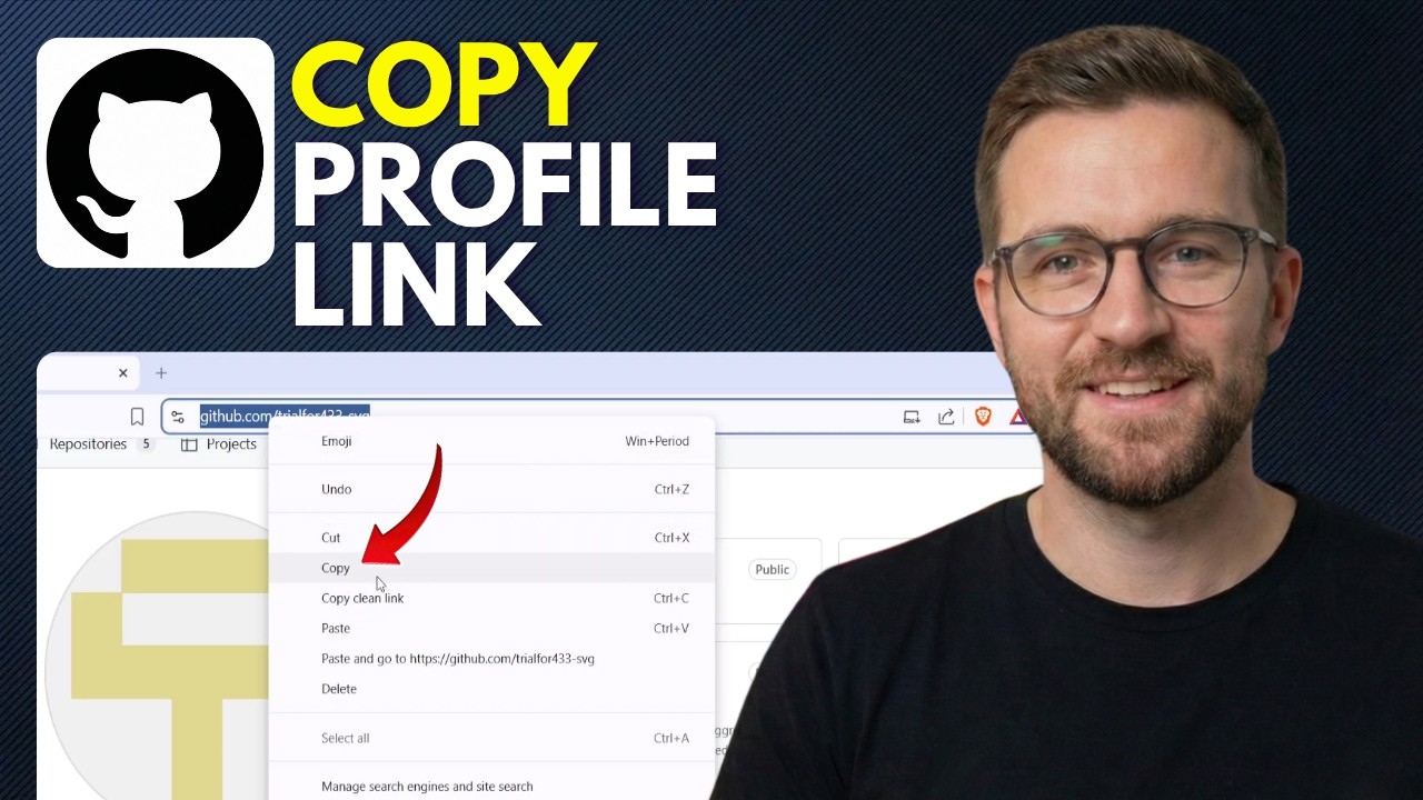 How to copy GitHub profile link (Step By Step 2026)