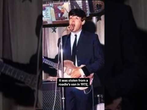 Paul McCartney reunited with bass guitar stolen in 1972 #shorts