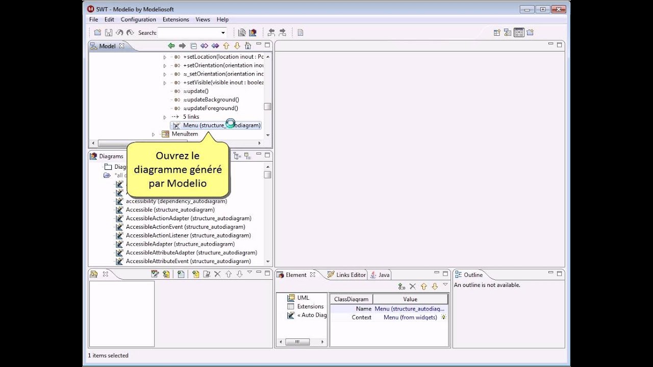 [Modelio] Reverse Java Code and Generate Javadoc