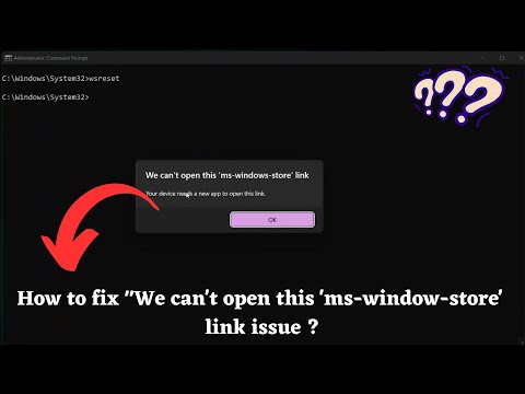 How to Fix the 'We Can't Open This ms-windows-store' Link Issue ? | Missing Microsoft Store Issue