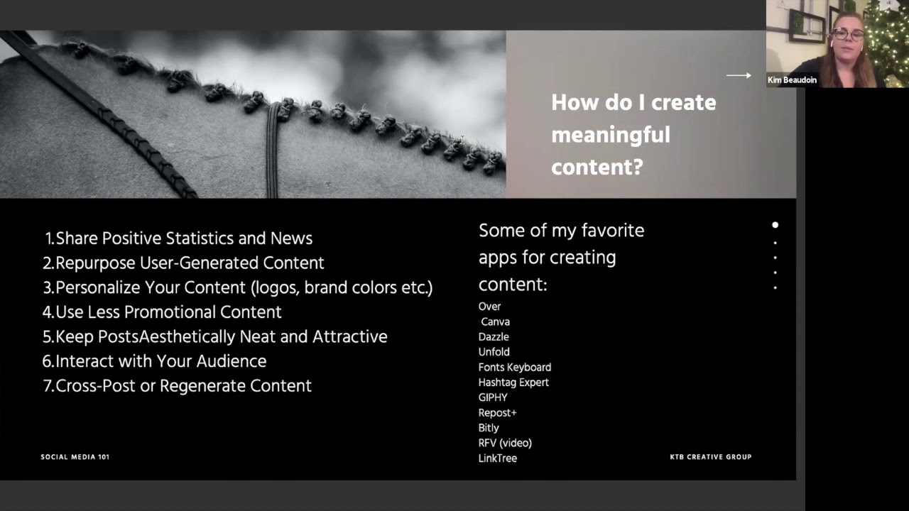 Webinar: Social Media 101 with KTB Creative Group