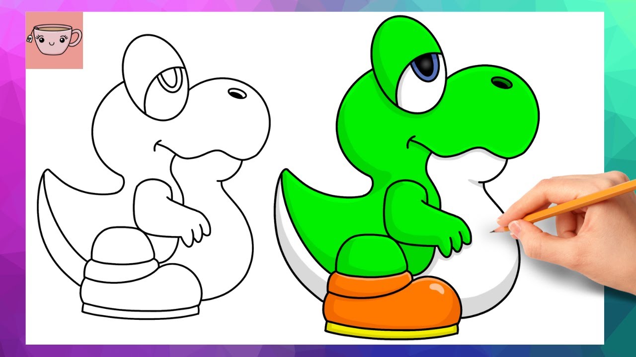 How To Draw Baby Yoshi | Easy Drawing Tutorial