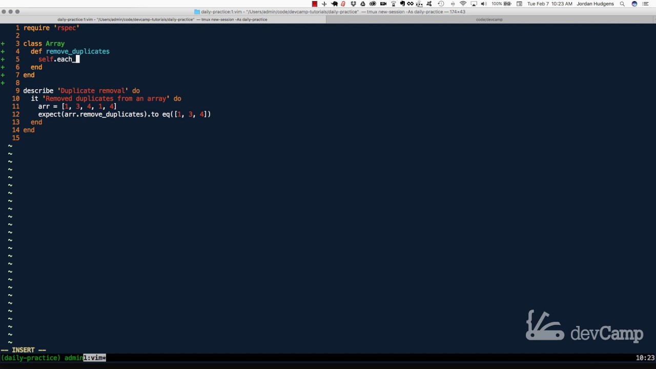 Manually Removing Duplicates from an Array in Ruby