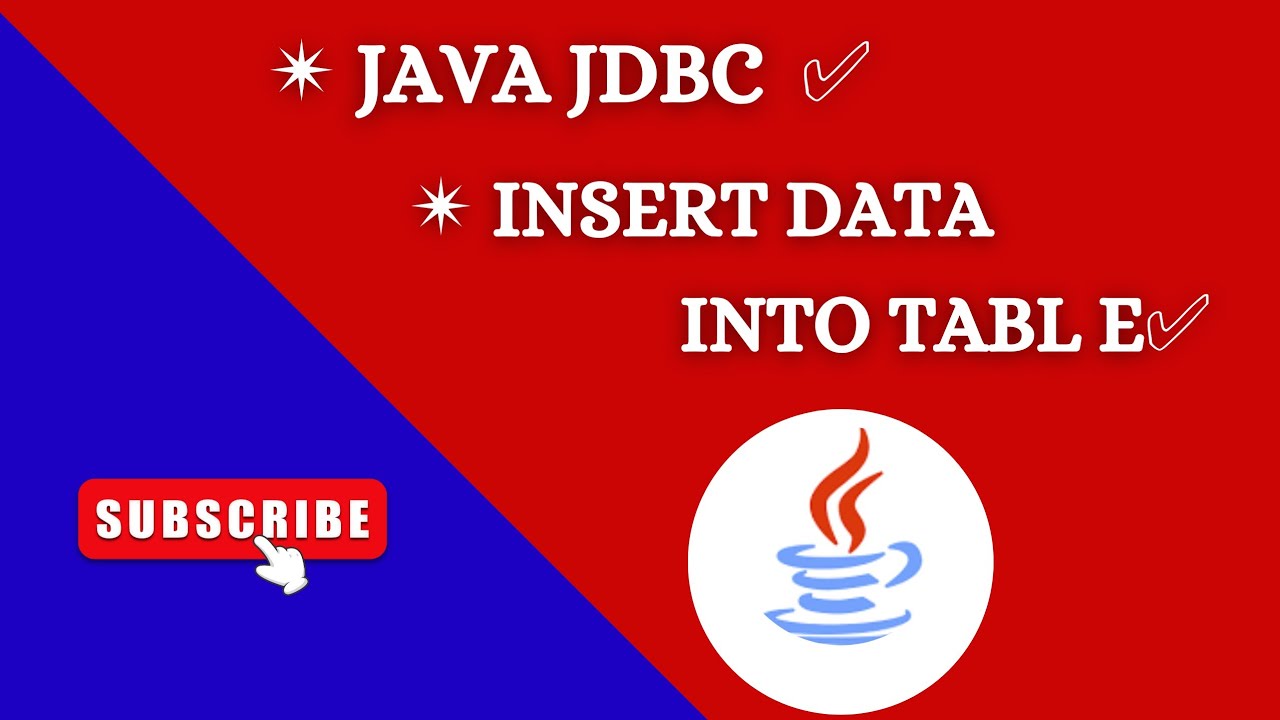 #9 Java JDBC | Java Database Connectivity | JDBC Insert data into Table