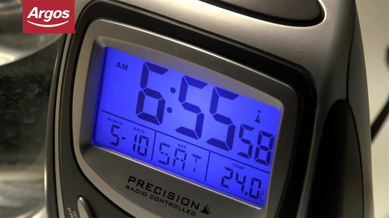 Precision Radio Controlled 7 Colour Projection Alarm Clock - Argos Review