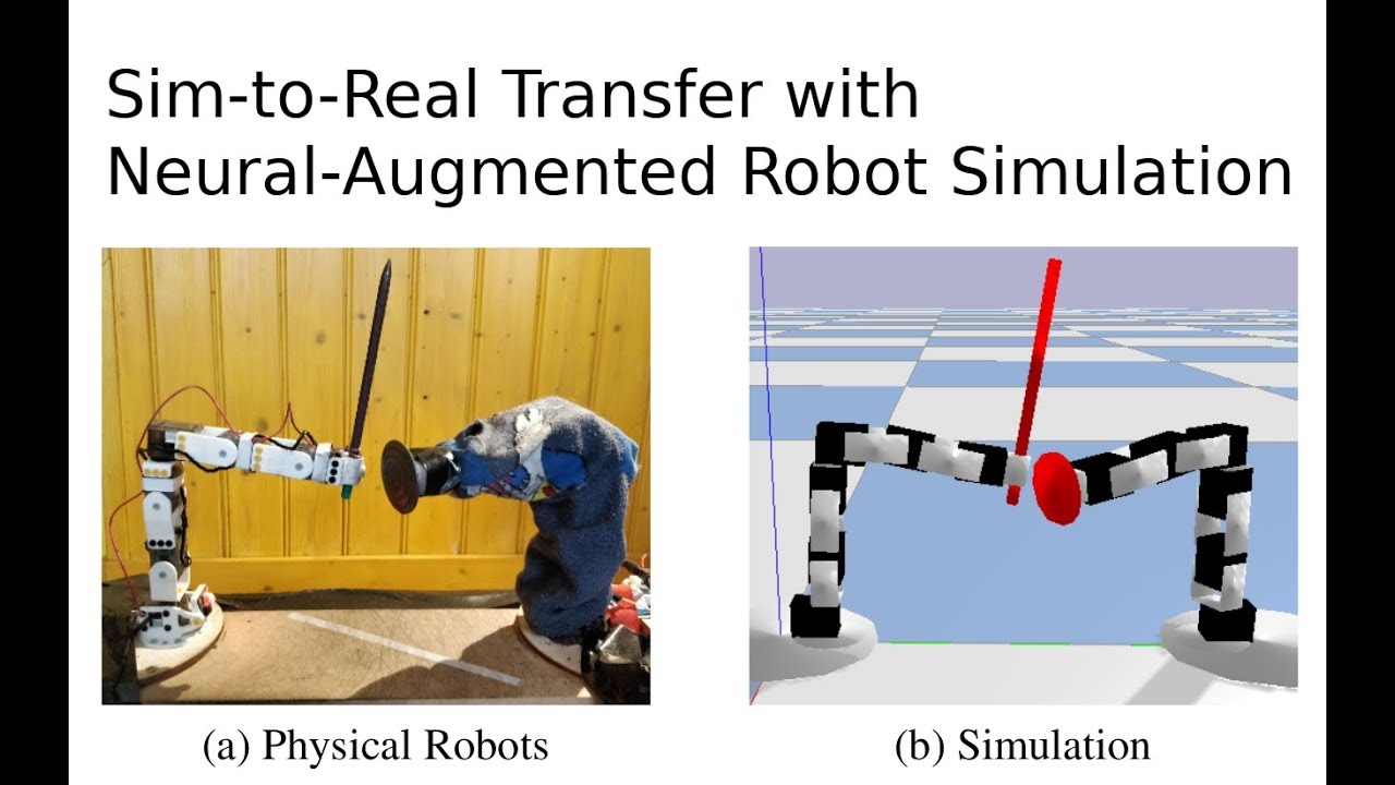 Sim-to-Real Transfer with Neural-Augmented Robot Simulation