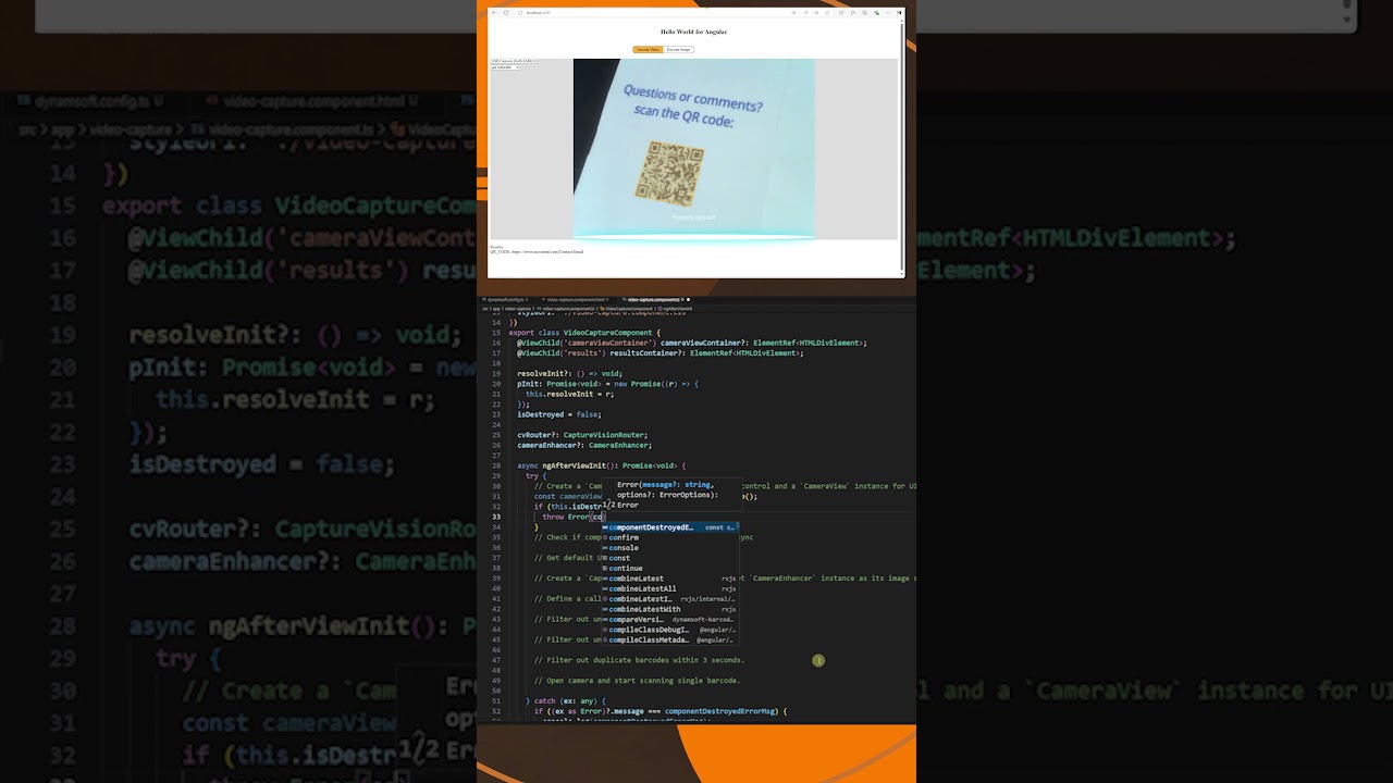 Angular Barcode Scanner Tutorial