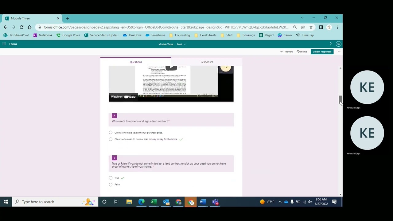Module Three Quiz Format
