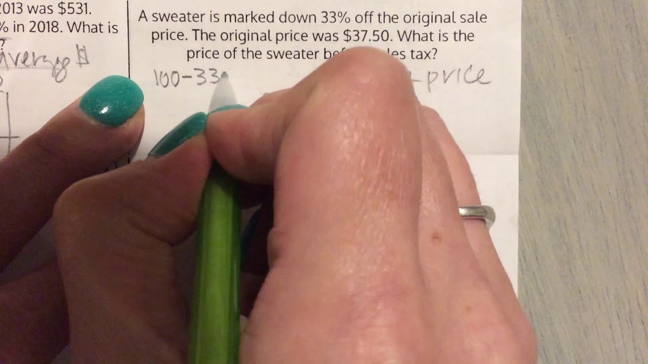 7.RP.3 - Percent Decrease/Markdowns/Discounts