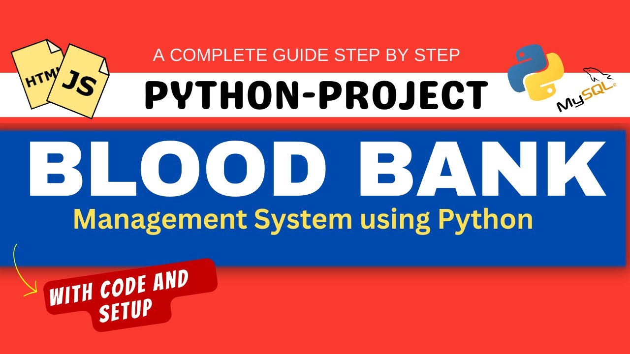 Blood Bank Management System using Python Django || Python Project ||