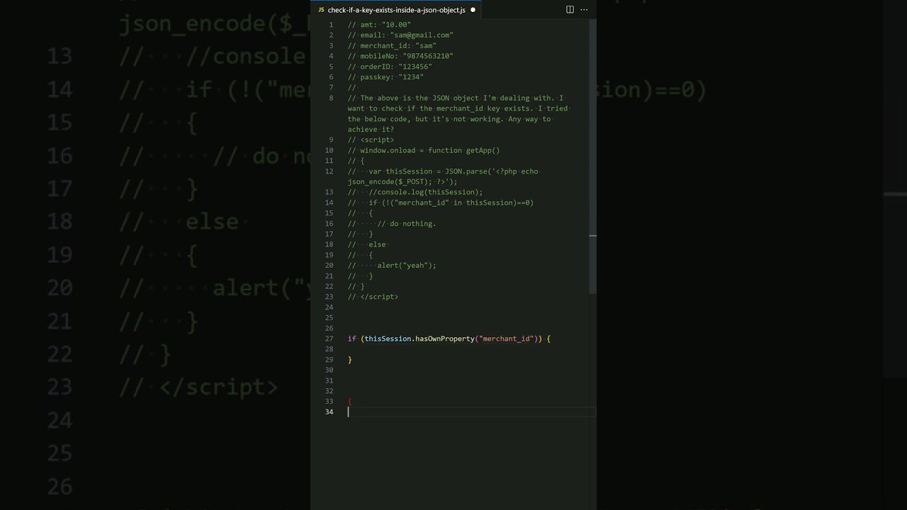 javascript - Check if a key exists inside a JSON object