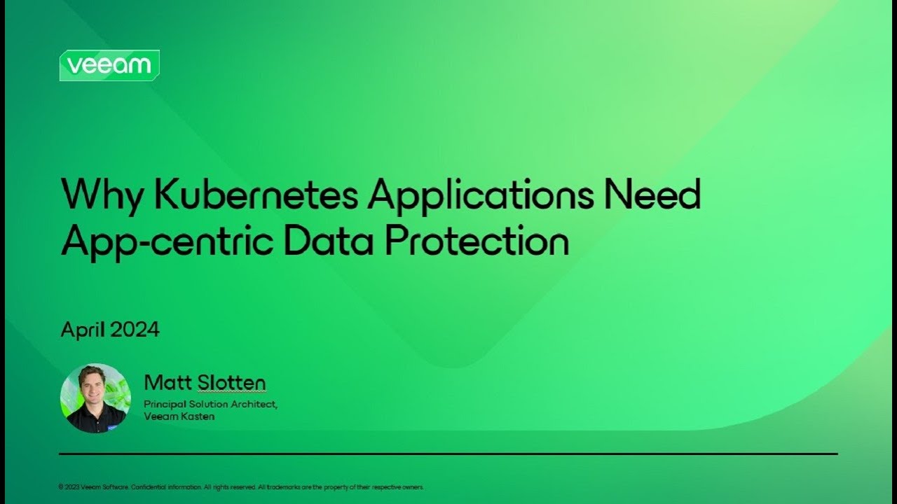 Why Kubernetes Applications Need App Centric Data Protection