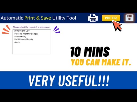 Ultimate Automatic Multi-Print and PDF Save Utility Tool in Excel - Make your life easy!